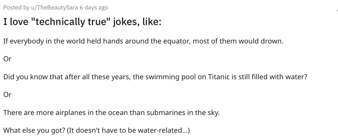 25 Technically True Jokes for the Rational Mind - Jokes